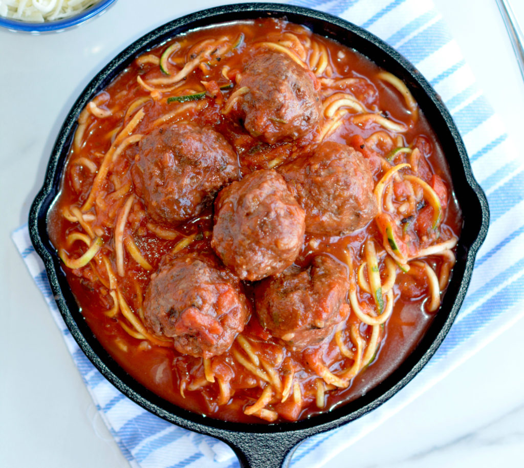 Zoodles with Meatballs: A Quick and Easy Weeknight Meal - My Flourless ...